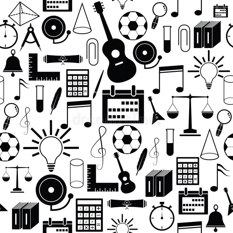 Math Seamless Pattern Background Icon Stock Vector - Illustration of ...