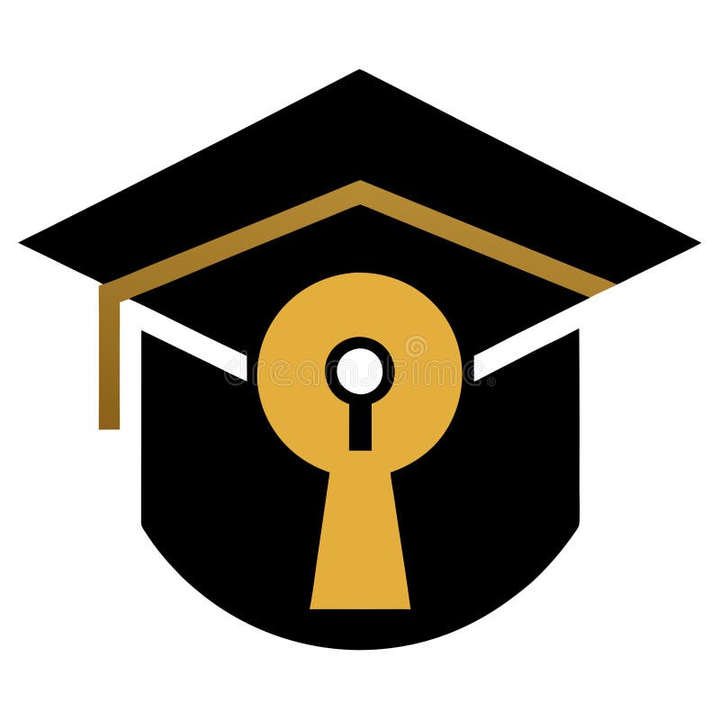 Education Security Key Logo Design: Knowledge, Access, and Graduation ...