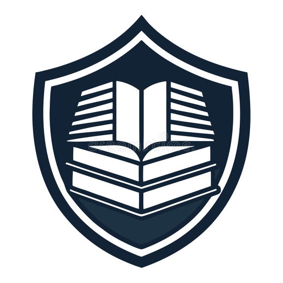 Education Shield with Books: Symbol of Learning, Knowledge, and ...