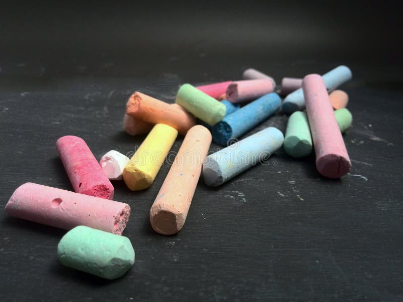 Education Shown with Close Up of School Chalk Stock Image - Image of ...