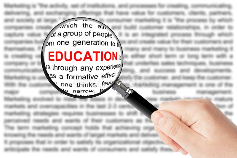 Education sign stock image. Image of hunt, magnify, goal - 26146319