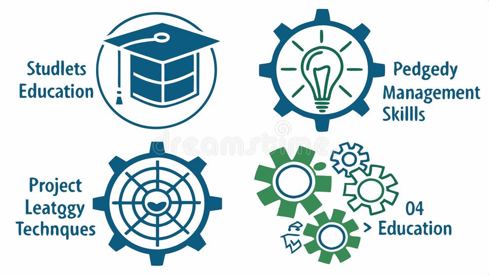 Education Skills Network: Study, Management, Project, Learn Vector ...