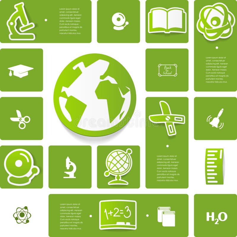 Education Sticker Infographic Stock Vector - Illustration of ...