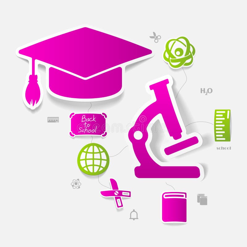 Education Sticker Infographic Stock Vector - Illustration of ...