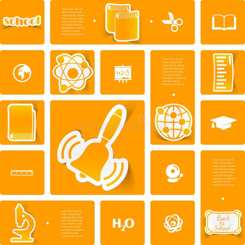 Education Sticker Infographic Stock Vector - Illustration of ...