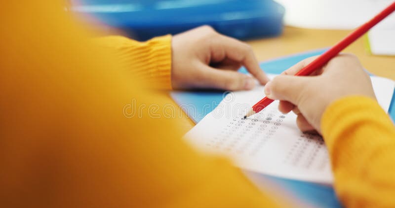 Education, Student and Hands with Quiz Answer for Multiple Choice ...