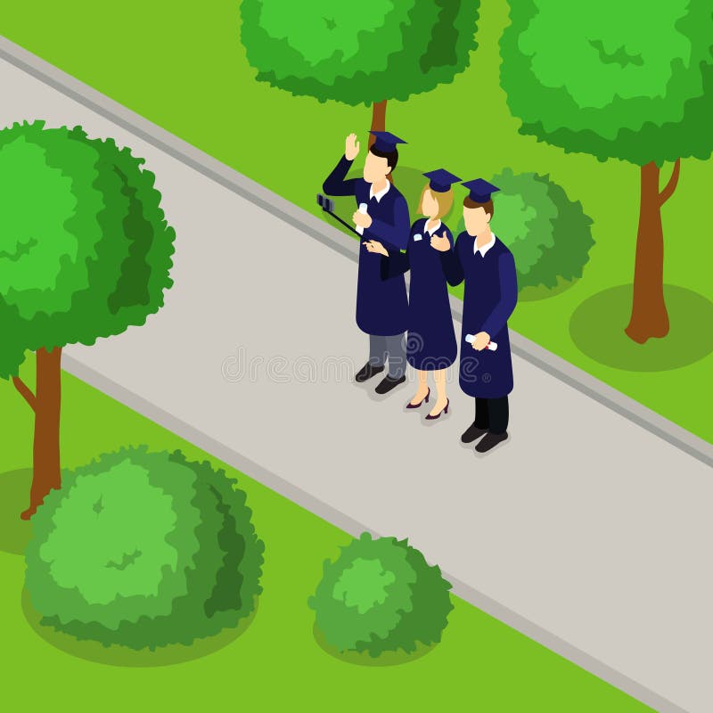 Education Student Isometric Composition Stock Vector - Illustration of ...