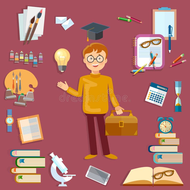 Education Student and School Tools Back To School Stock Vector ...