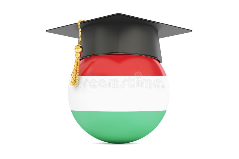 Graduation Hungary Flag Was Hoisted on Mascot Pole Stock Vector ...