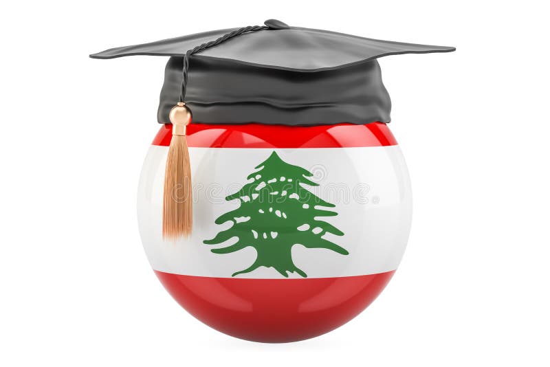 Education and Study in Lebanon Concept, 3D Rendering Stock Illustration ...