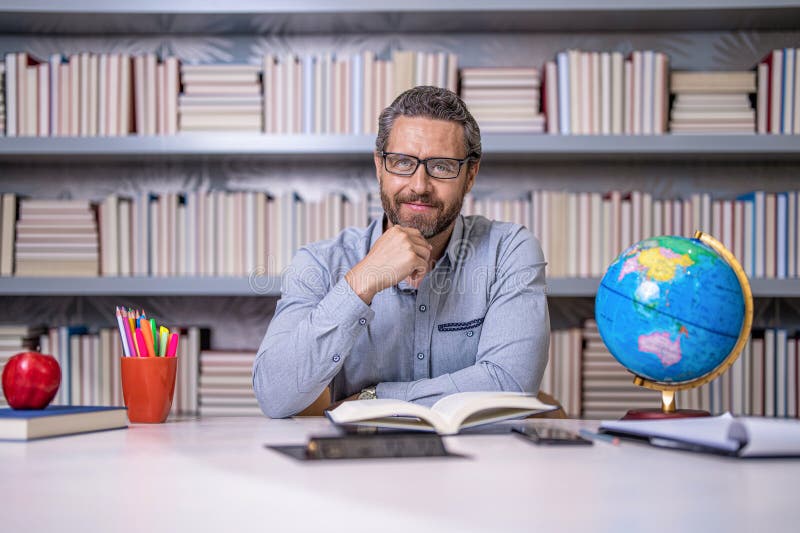 Education and Study. Lifelong Learning. Highschool Teacher. School Education with Teachers Stock ...