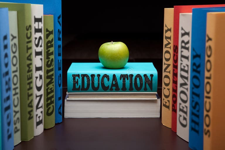 Education Study School College Books and Apple Stock Photo - Image of ...
