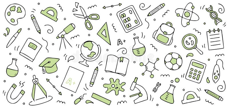 Education Study Seamless Background Green Stock Illustration ...