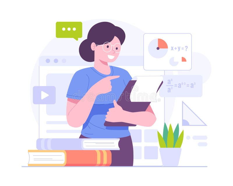 Education and Studying Online Concept Stock Vector - Illustration of ...