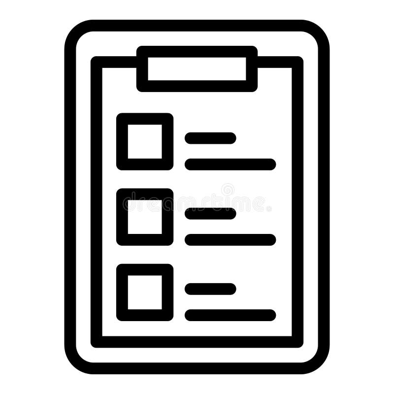 Education Survey Icon, Outline Style Stock Vector - Illustration of ...