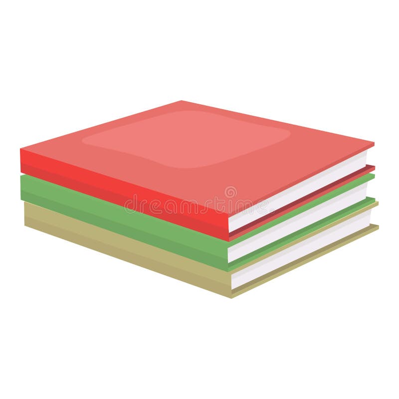 Education Symbol Stack of Books, Red Green Color Stock Vector ...