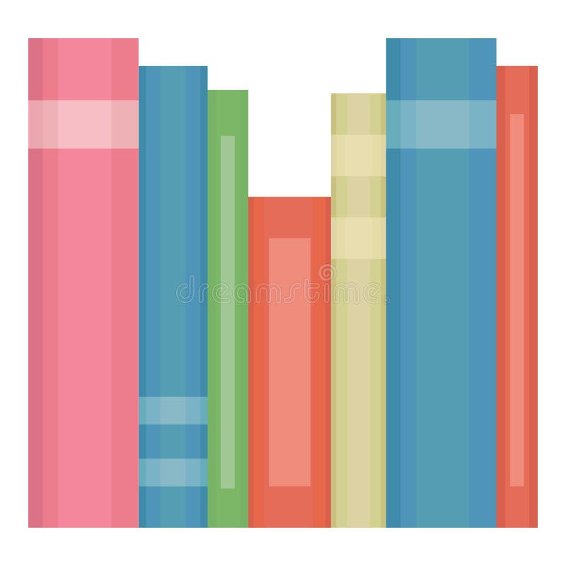 Education Symbol Stack of Books, Red Green Color Stock Vector ...