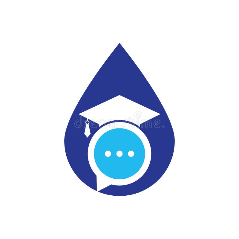 Education Talk Drop Shape Concept Vector Logo Design. Stock Vector ...