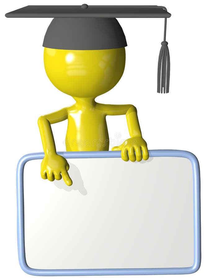 Education Teacher Tutor Graduate Point 3D Sign Stock Illustration ...