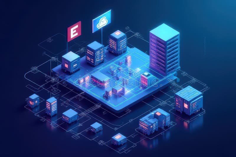 Education Technology Backbone Stock Illustration - Illustration of ...