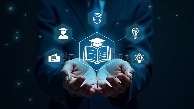 Education Technology Concept, Creativity Ideas, AI Artificial ...