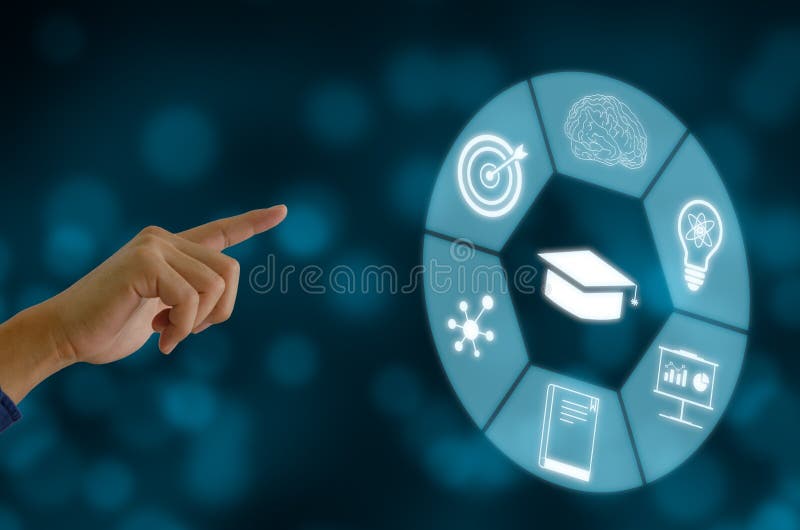 Education Technology Internet Webinar Online Icon Virtual Screen ...