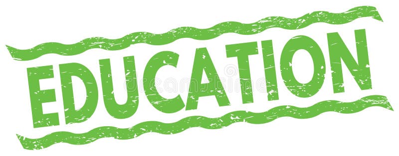 EDUCATION Text on Green Lines Stamp Sign Stock Illustration ...