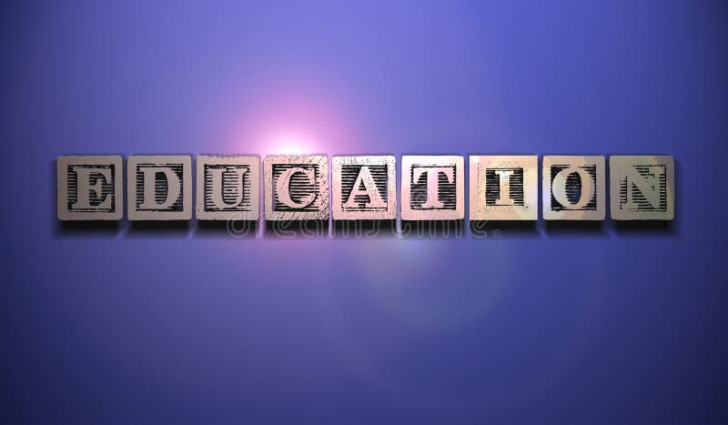 Education Text Illustration ABC Blocks Stock Illustration ...