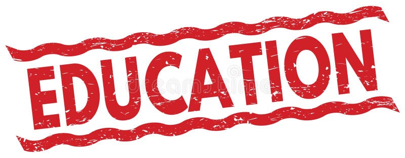 EDUCATION Text on Red Lines Stamp Sign Stock Illustration ...