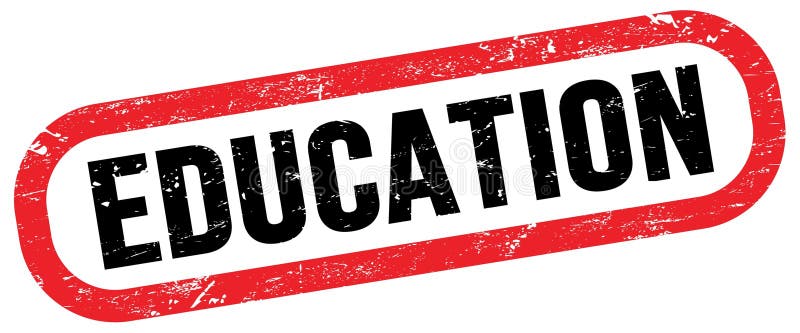 EDUCATION, Text Written on Red-black Stamp Sign Stock Illustration ...