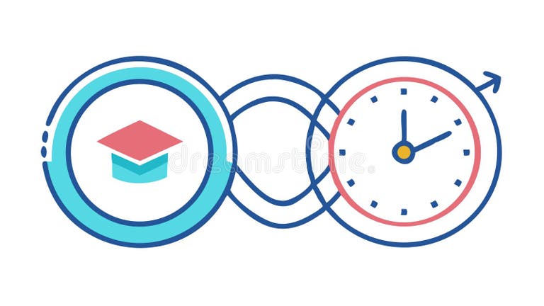 Education and Time Management for Learning Process, Vector Design Generative AI Stock Vector ...