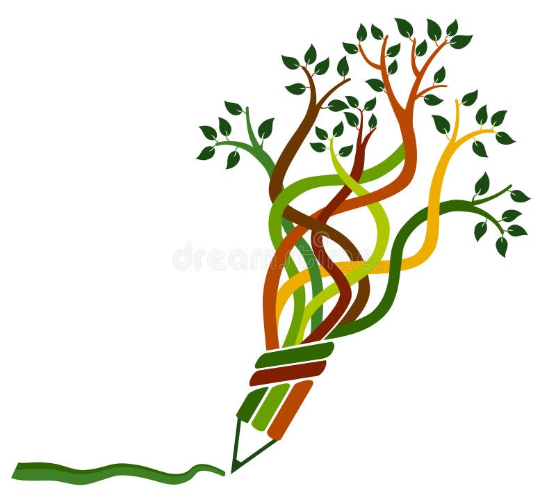 Education tree stock vector. Illustration of item, read - 23813546