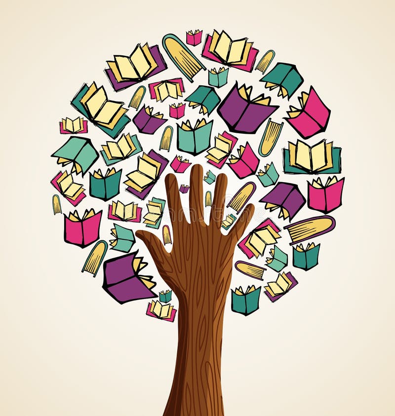 Reading Education Concept Pencil Tree Stock Vector - Illustration of ...