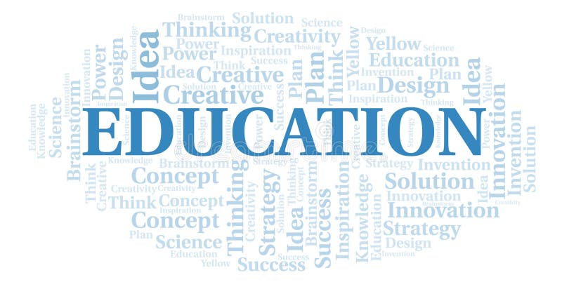 Education Typography Word Cloud Create with the Text only. Stock ...