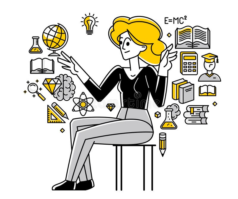 Education in University or Collage, Student is Doing Homework or ...