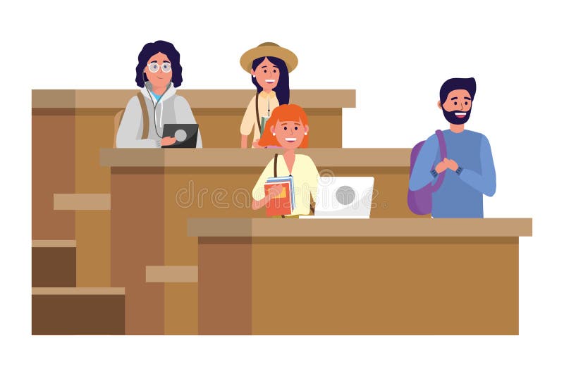 Education University College Cartoon Stock Vector - Illustration of ...