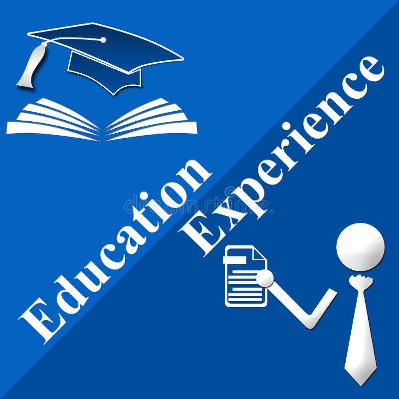 Education vs Experience stock illustration. Illustration of empty ...