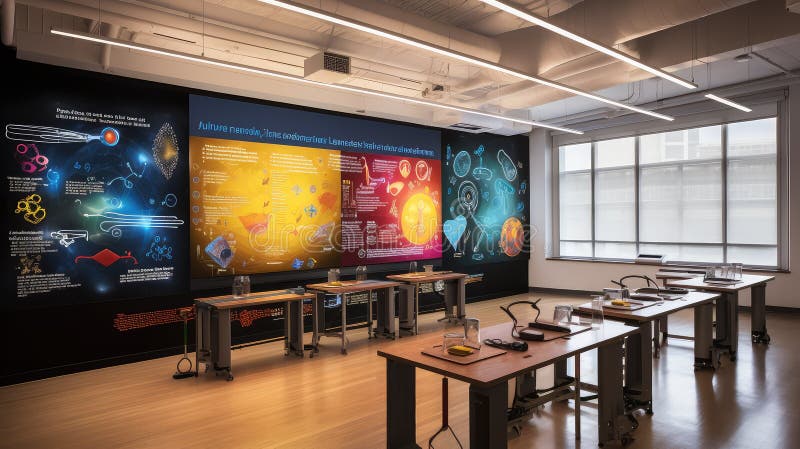 Education wall screen stock illustration. Illustration of display ...