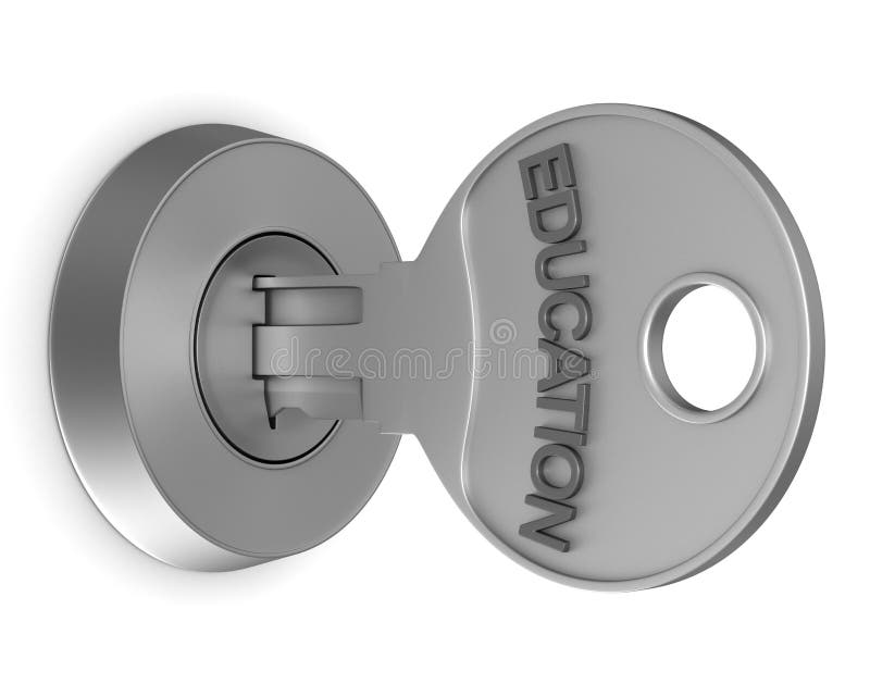 Education on White Background. Isolated 3D Illustration Stock ...