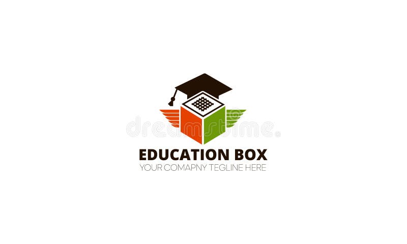 Education Wing Box Logo Design Stock Vector - Illustration of award ...