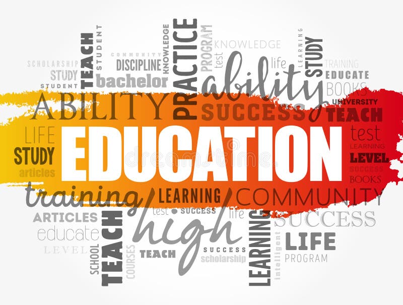 Education Word Cloud Collage Stock Image Image Of Lesson Motivation
