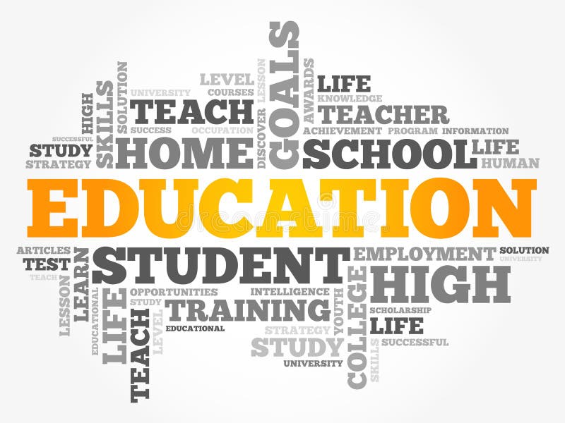 Education Word Cloud Collage Stock Image Image Of Lesson Motivation