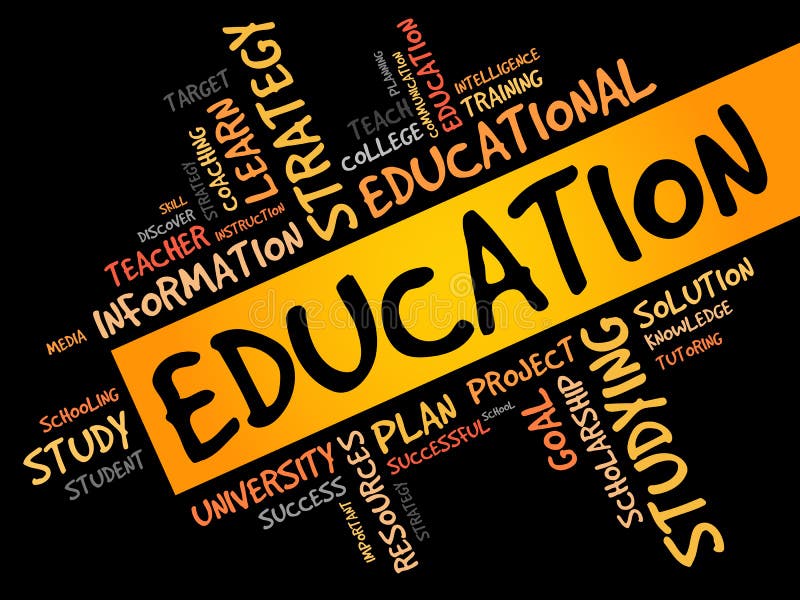 EDUCATION Word Cloud Collage Stock Illustration - Illustration of ...