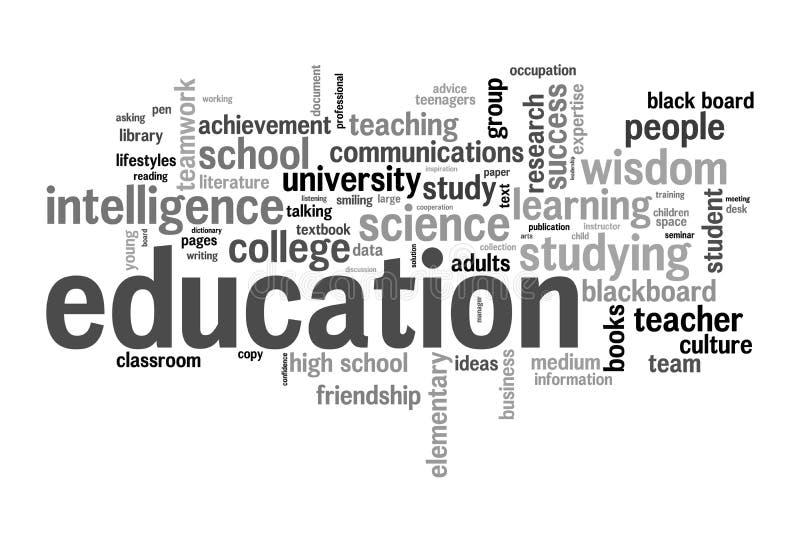 Education word cloud stock illustration. Illustration of students ...