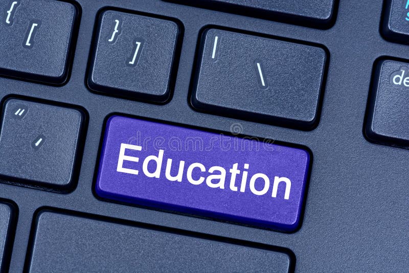 Education word on keyboard stock image. Image of equipment - 79522817