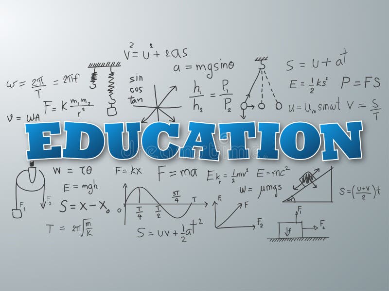 Calculation Word on Light Blue Background. Vector Illustration Stock ...