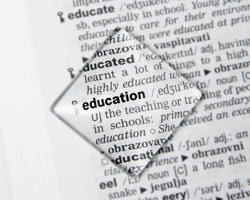 Education in dictionary. stock photo. Image of sepia, educate - 4483902