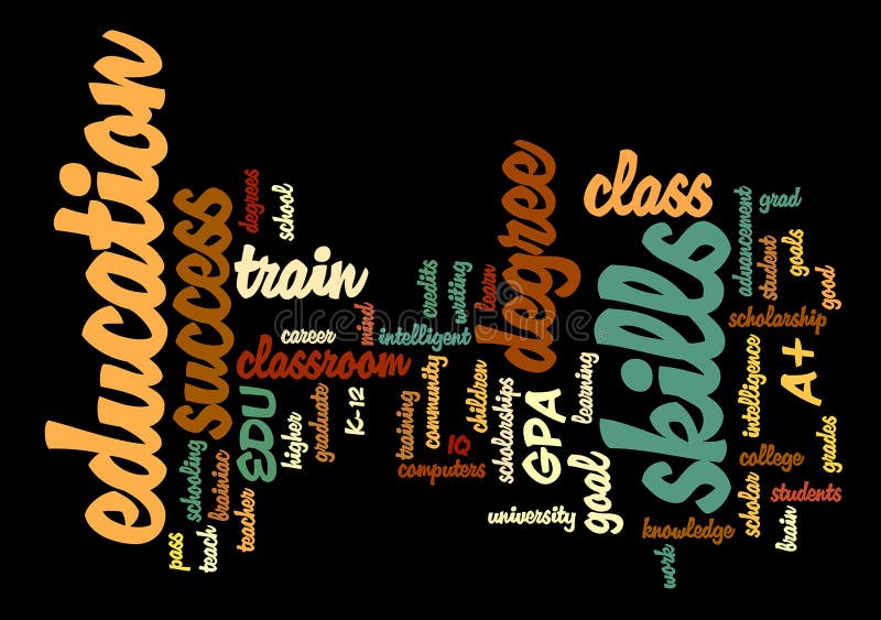 Education Word Tag Cloud Illustration Stock Illustration - Illustration of higher, skills: 92915646