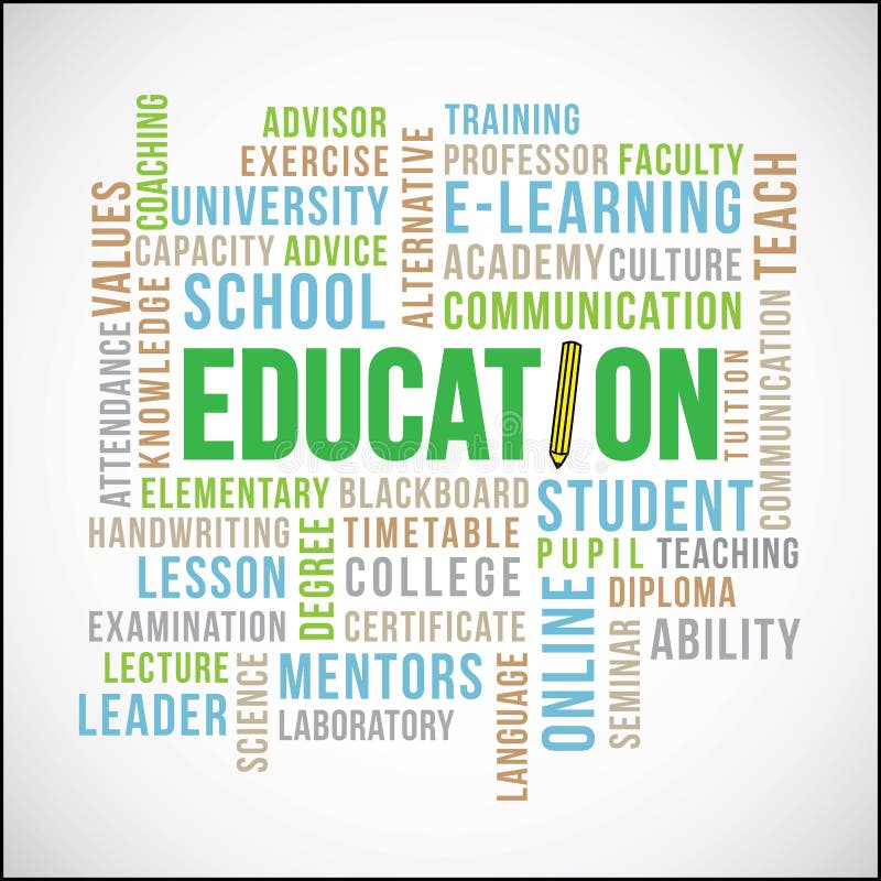 Education Learning Words Set (2 of 8) Stock Image - Image of feedback ...