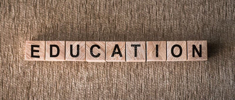 Education Word Written on Wooden Letters Blocks Stock Image - Image of ...